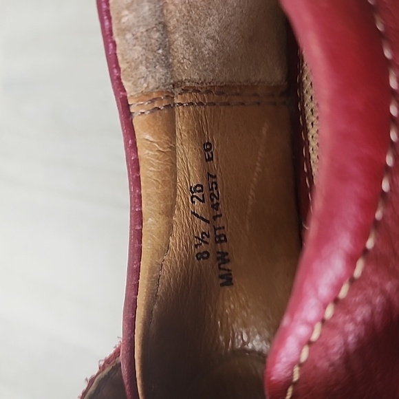 Born | Shoes | Born Red Leather Mary Janes Buckle Closure Floral Cutout ...